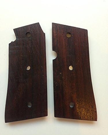 Colt Mustang Pistol Grips Hardwood Checkered Handmade Medallions ...