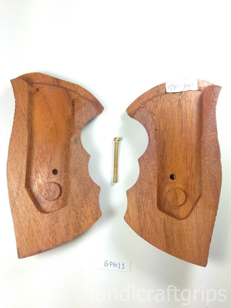 handicraftgrips New Ruger GP100 Super Redhawk Grips Checkered Hardwood