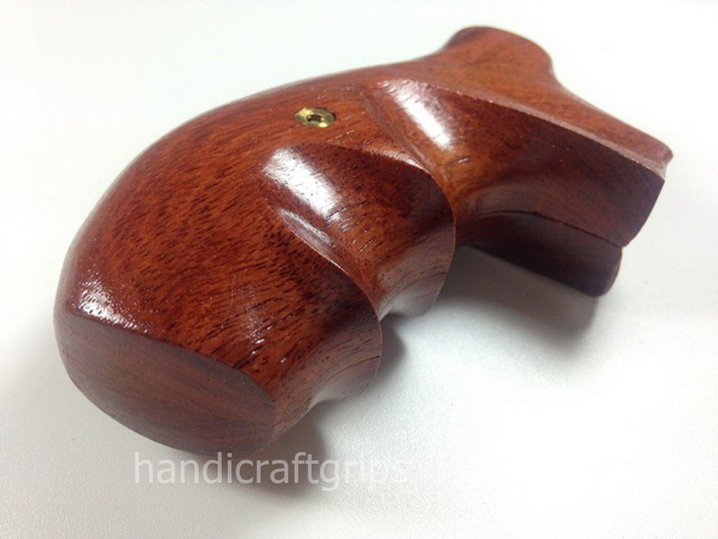 Smith & Wesson K/l Frame Round Butt Revolver Grips Hardwood Wood Finge ...