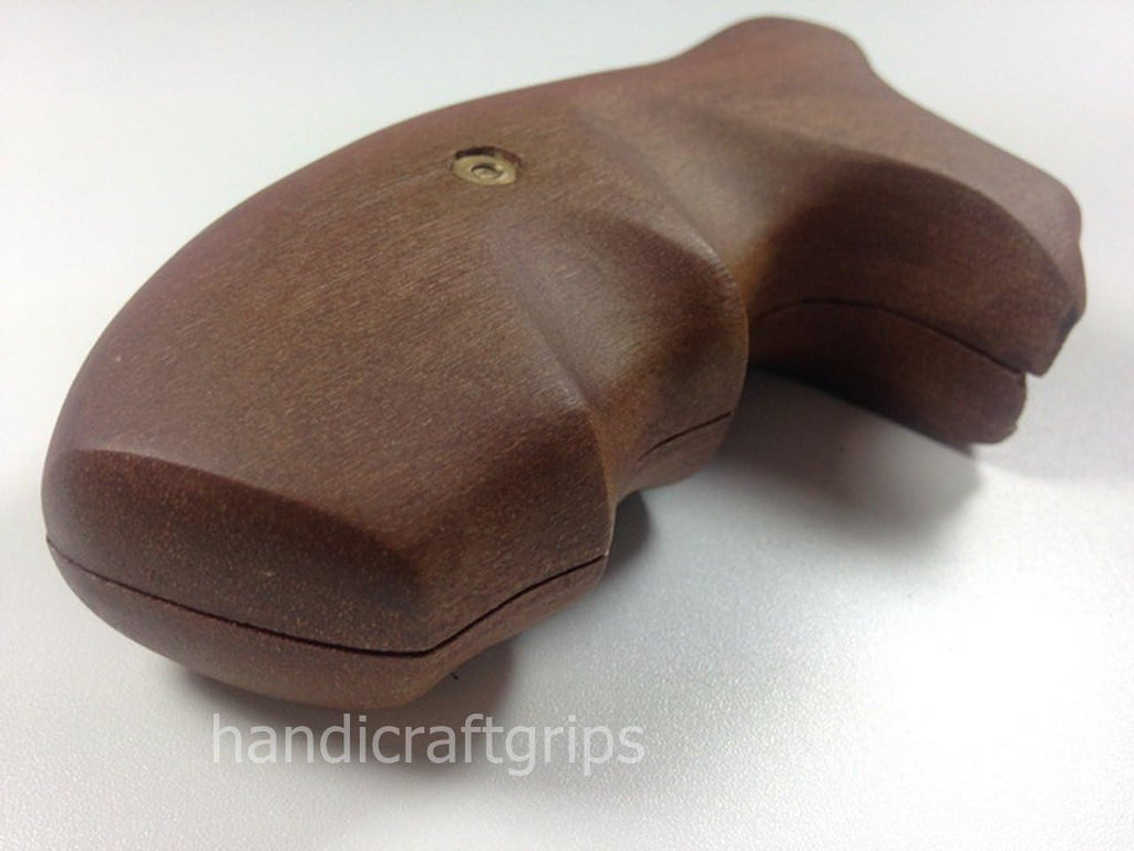 Smith & Wesson K/l Frame Round Butt Revolver Grips Hardwood Wood Finge ...