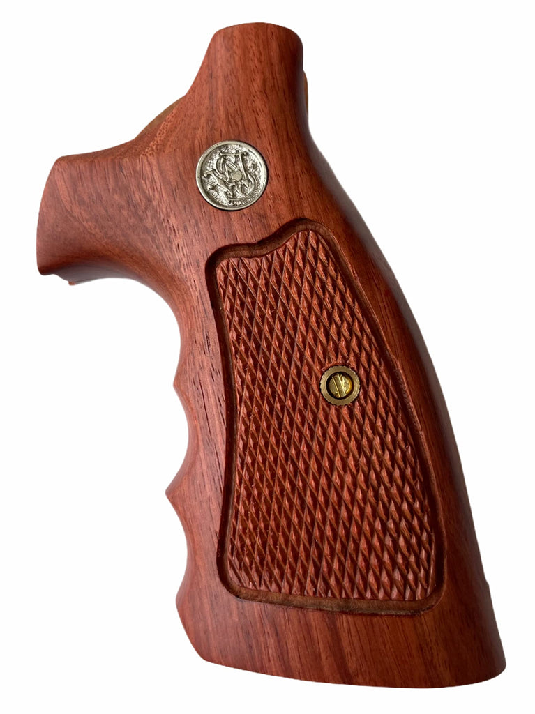 New Smith & Wesson S&W N Frame Square Butt Grips Checkered Finger Groo ...