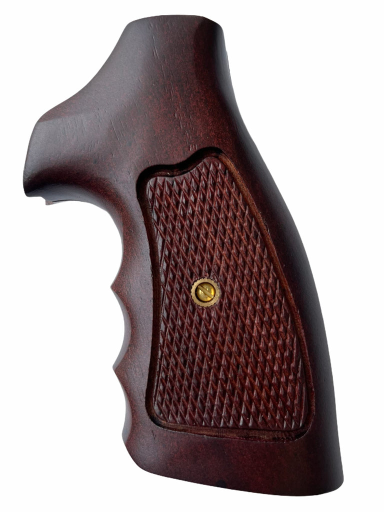New Rossi Small Frame Square Butt Revolver Grips Checkered Hardwood Ha ...